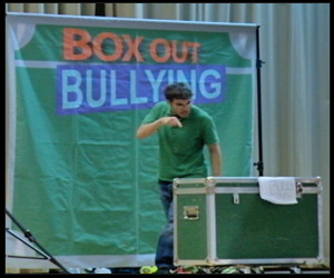 The famous Box Out Bullying performers came to the Lyndon Town School